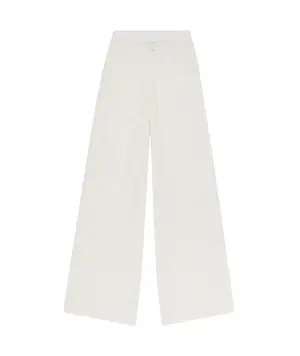 Loulou De Saison Loulou De Saison Egeo Pointelle-Knit Wide-Leg Pants Ivory