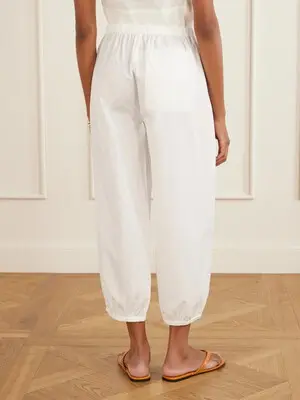 Suzie Kondi Delos Cotton-poplin Balloon Pants - White