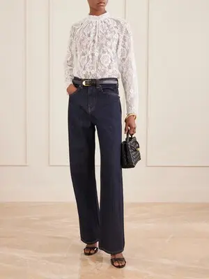 SELF-PORTRAIT Scalloped Lace Blouse