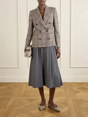 Brunello Cucinelli Checked Wool-blend Blazer