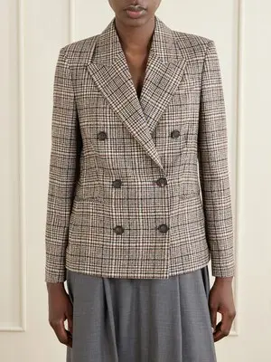 Brunello Cucinelli Checked Wool-blend Blazer