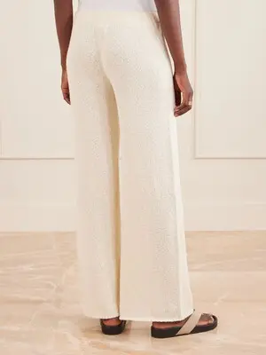 Suzie Kondi Calla Cotton-bouclé Flared Pants