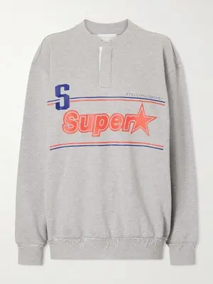 Stella McCartney Superstar Logo Cotton-jersey Sweatshirt - Gray