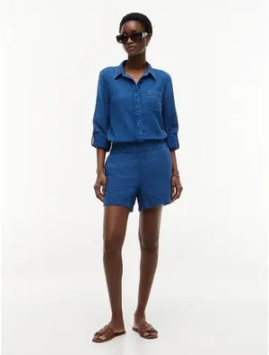 Tommy Hilfiger Crinkle Gauze Pull-on Shorts - Indigo