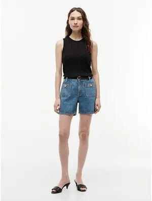 Tommy Hilfiger Patch Pocket Denim Shorts - Medium Wash