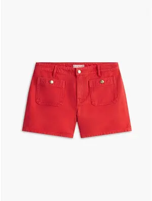 Tommy Hilfiger Patch Pocket Denim Shorts - Primary Red