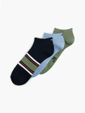 Tommy Hilfiger Ankle Sock 3-pack - Desert Olive/multi