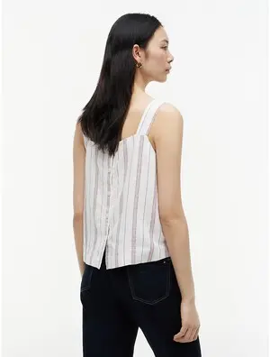 Tommy Hilfiger Striped Linen-blend Tank Top