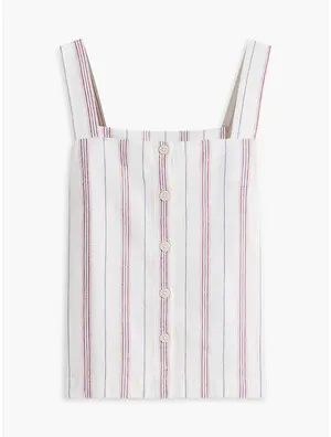 Tommy Hilfiger Striped Linen-blend Tank Top
