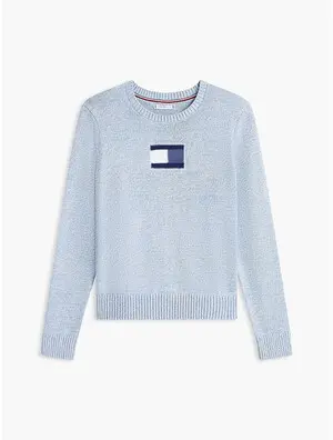 Tommy Hilfiger Intarsia Flag Logo Crewneck Sweater
