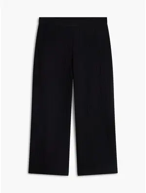 Tommy Hilfiger Cotton Gauze Cropped Wide Leg Pant