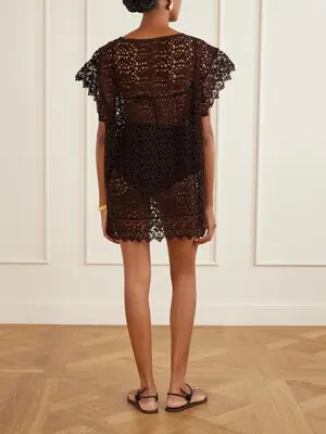 Suzie Kondi Kristina Crocheted Cotton Mini Dress