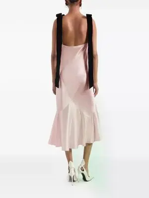 Nina Ricci Bow-detail Satin Midi Dress
