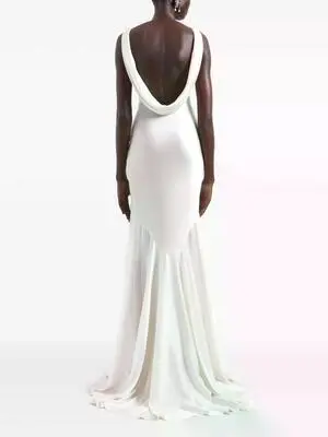 Nina Ricci Cowl-back Mermaid Maxi Dress - White