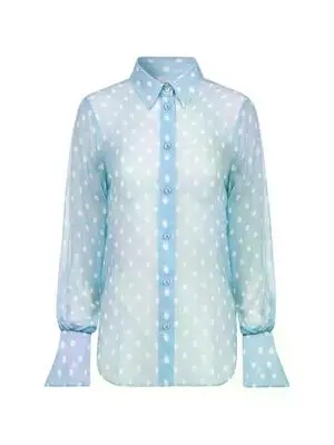 Nina Ricci Polka-dot Silk Shirt