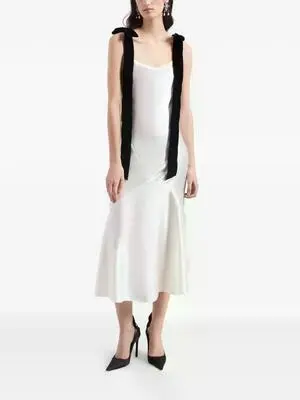 Nina Ricci Satin Midi Dress With Bow Detail