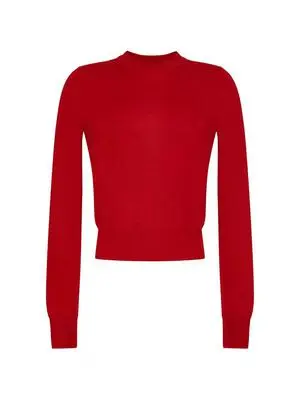 Adam Lippes Fine Knit Crew Neck Sweater - Red