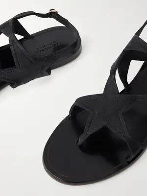 Gabriela Hearst Suede Star Sandals - Black