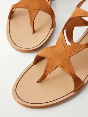 Gabriela Hearst Star Suede Sandals - Brown