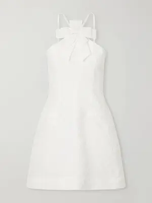 SHUSHU/TONG Bow-detailed Taffeta Mini Dress - White