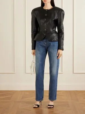 Magda Butrym Paneled Leather Jacket