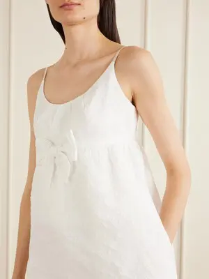SHUSHU/TONG Bow-detailed Taffeta Mini Dress