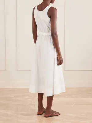 Suzie Kondi Daphne Gathered Cotton Poplin Midi Dress