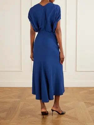 Victoria Beckham Edith Crepe Midi Dress