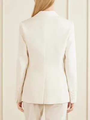 Gabriela Hearst Louisa Cotton Ribbed Blazer - Neutrals