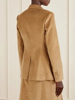 Gabriela Hearst Louisa Cotton Ribbed Blazer - Neutrals