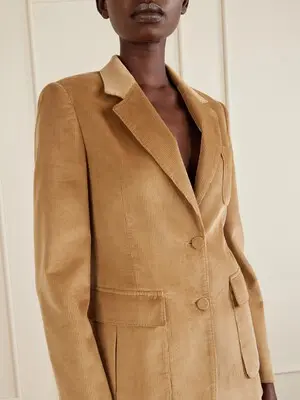 Gabriela Hearst Louisa Cotton Ribbed Blazer - Neutrals