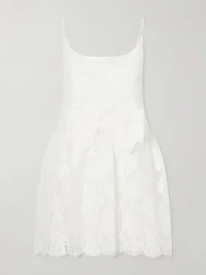 SHUSHU/TONG SHUSHU/TONG Bow-Detailed Lace Mini Dress