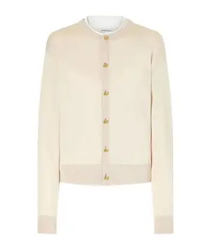 Bottega Veneta Knitted Silk Cardigan - White