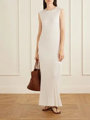 Veronica De Piante Gabby Ribbed-knit Jersey Maxi Dress