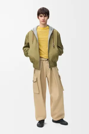 Loewe Cargo Trousers In Cotton - Beige