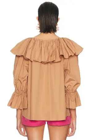 Chloé Ruffled Cotton Poplin Blouse