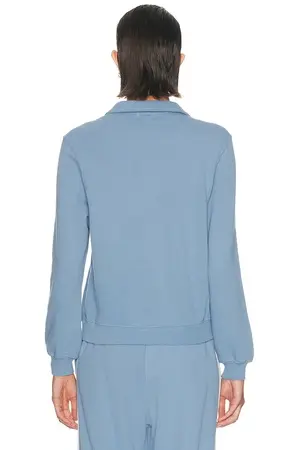 Donni. The Eco Terry Polo Sweatshirt - Cornflower