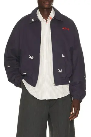 CARNE BOLLENTE Harrington Jacket - Navy
