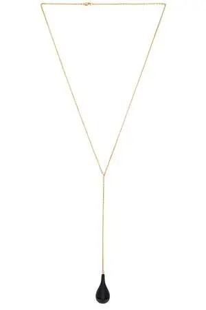 TOTEME Onyx Drop Pendant Necklace - Black & Gold