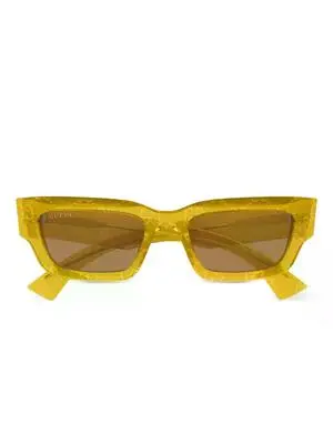 Gucci Rectangle Logo Sunglasses - Yellow