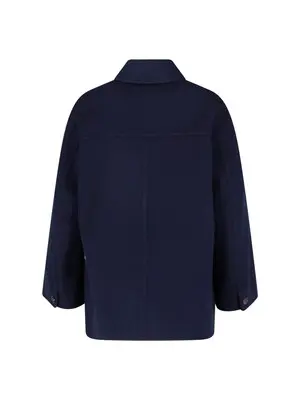Chloé Short Virgin Wool Coat - Blue