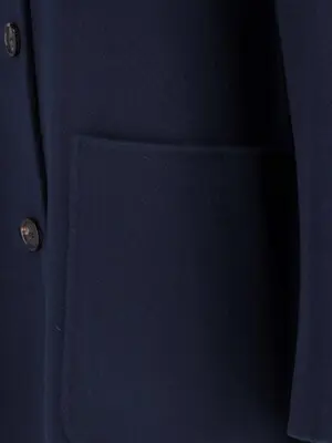 Chloé Short Virgin Wool Coat - Blue