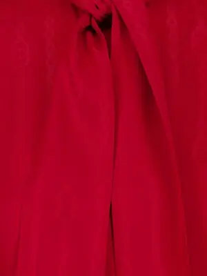 Gucci Jacquard Silk Shirt - Red