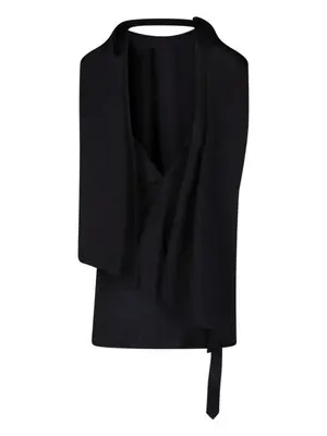 Bottega Veneta Silk Fluid Top - Black