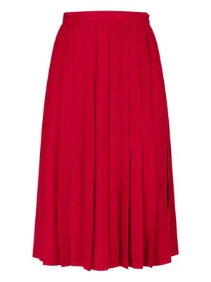 Gucci Jacquard Silk Midi Skirt - Red