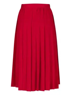 Gucci Jacquard Silk Midi Skirt - Red