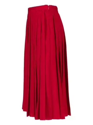 Gucci Jacquard Silk Midi Skirt - Red