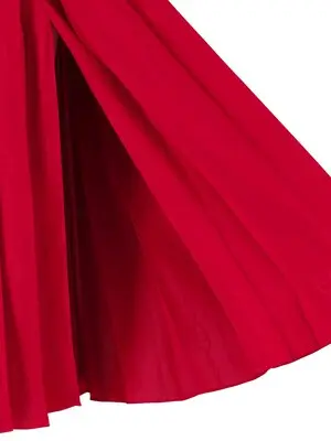 Gucci Jacquard Silk Midi Skirt - Red