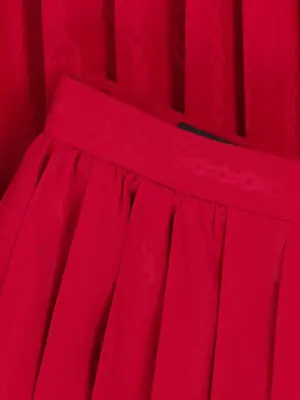Gucci Jacquard Silk Midi Skirt - Red