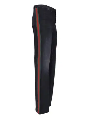 Gucci Flared Jeans 'web - Black